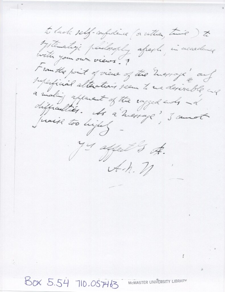 Three letters to Bertrand Russell